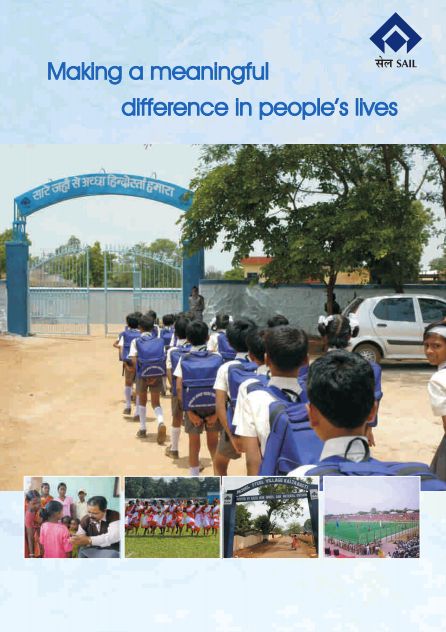 SAIL CSR Brochure 'Making a meaningful difference in people's lives' | SAIL
