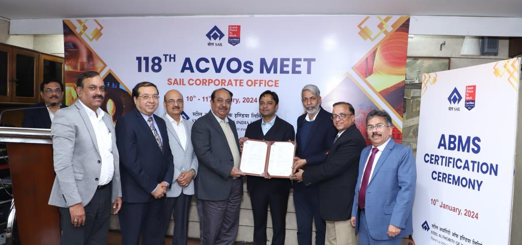 SAIL achieves ABMS Certification for all its Plants and Units | SAIL